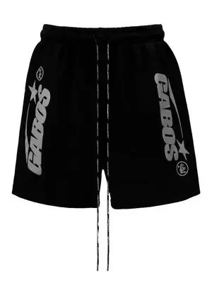 HELLSTAR Gabos Logo Print Shorts - Black