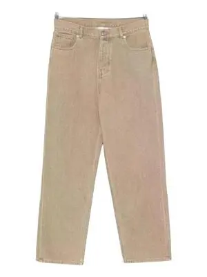 Drole De Monsieur Logo Patch Belt Loop Jeans - Neutrals