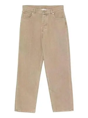 Drole De Monsieur Logo Patch Belt Loop Jeans - Neutrals