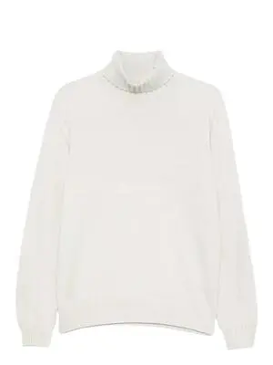 MAGAZZINO RICAMBI Ribbed Knit Roll-neck Sweater - Neutrals