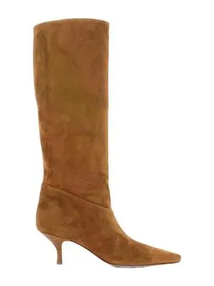 PARIS TEXAS Paris Texas Rose 60 Suede Pointed-Toe Knee-High Boots