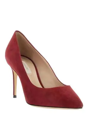 Casadei Pointed-toe Suede Pumps - Red