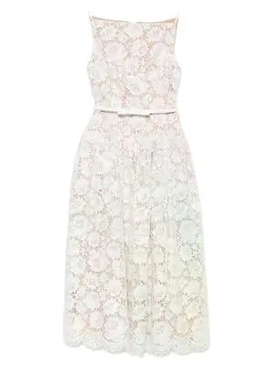 SELF-PORTRAIT SELF-PORTRAIT Lace Flared Midi Dress