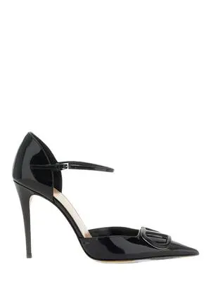 Valentino Garavani Patent Leather D'orsay Pumps - Black