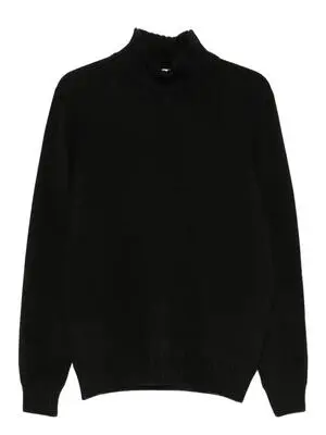 MAGAZZINO RICAMBI Ribbed Knit Roll Neck Sweater - Black