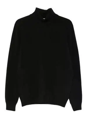 MAGAZZINO RICAMBI Ribbed Knit Roll Neck Sweater - Black