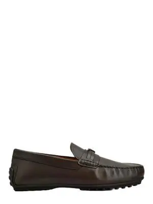 TOD'S City Gommino Loafers In Leather - Brown