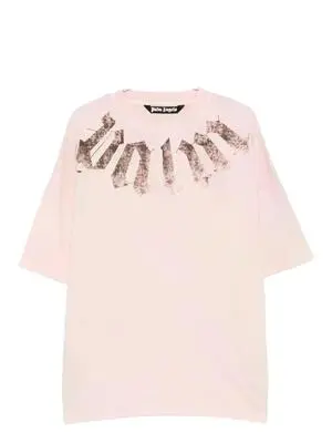 PALM ANGELS Big Neck Logo Printed T-shirt