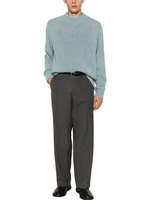 DOPPIAA Chunky Knit Crew Neck Sweater - Blue