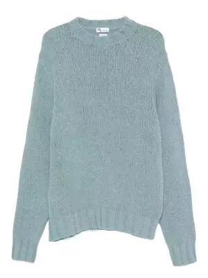 DOPPIAA Chunky Knit Crew Neck Sweater - Blue