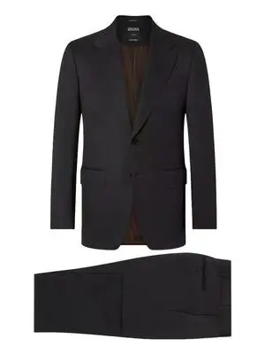 Zegna Trofeo 120mila Wool Suit - Black