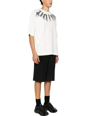 Palm Angels Big Neck Logo Printed T-shirt - Neutrals