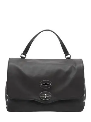 ZANELLATO Small Postina Tote Bag With Studded Trim - Brown