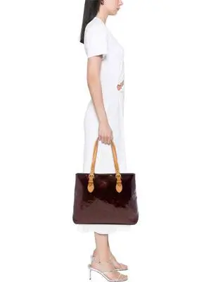 LOUIS VUITTON Monogram Vernis Brentwood Tote Bag - Purple