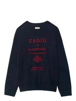 Zadig&Voltaire Marko Crew Neck Jumper - Blue