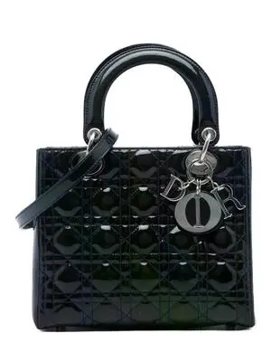 Dior Patent Cannage Lady Satchel - Blue