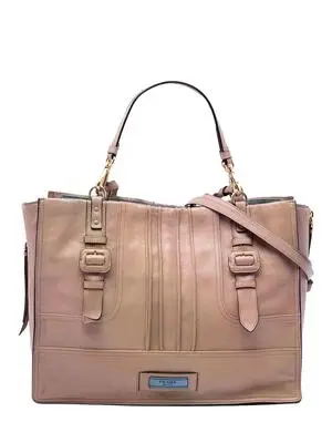 Prada Calfskin Etiquette Satchel - Brown