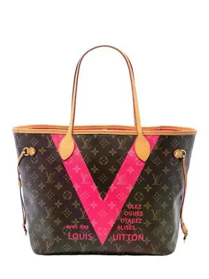LOUIS VUITTON 2015 Limited Edition Monogram Grenade V Neverfull Mm Tote Bag - Brown