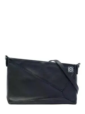 Loewe Leather Pochette Shoulder Bag - Black