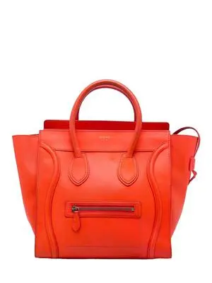Celine Mini Luggage Tote Bag - Orange