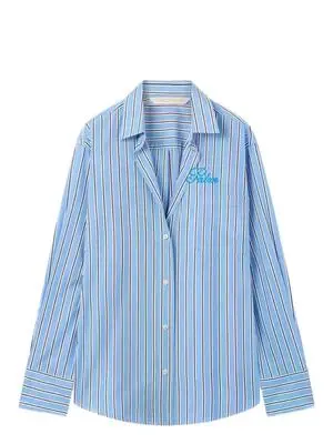 Palm Angels Palm Sway Oversized Shirt - Blue