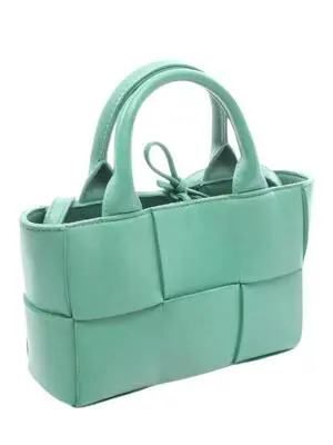 Bottega Veneta 2000s Arco Calf Leather Tote Bag - Green