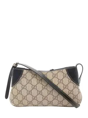 Gucci Gg Canvas Emblem Shoulder Bag - Neutrals