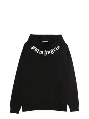 Palm Angels Logo-print Hoodie - Black