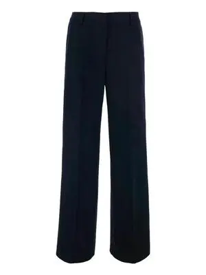 PT TORINO Pressed-crease Wide-leg Trousers - Blue