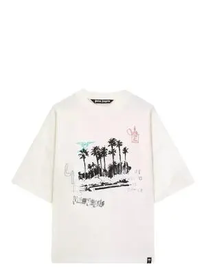 Palm Angels Palm Life Loose Tee - Neutrals