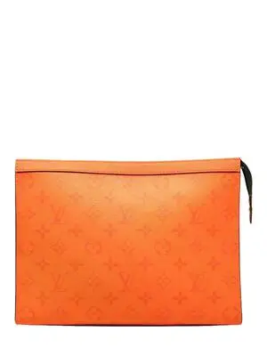 LOUIS VUITTON Monogram Taigarama Pochette Voyage Mm Clutch Bag - Orange