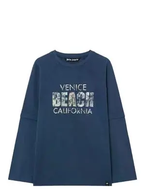 Palm Angels Cali Vibes Layered Tee - Blue