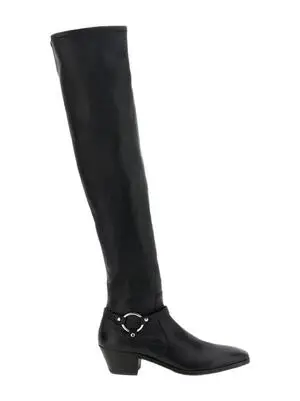 TOM FORD Leather Clint Thigh-high Boots - Black