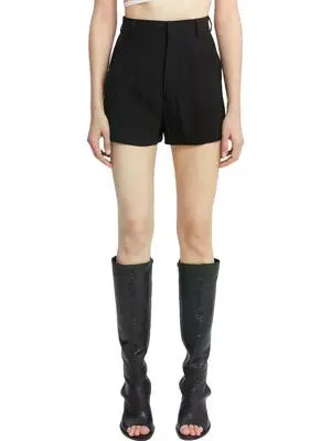 ANN DEMEULEMEESTER Stine High-waisted Tailored Shorts - Black
