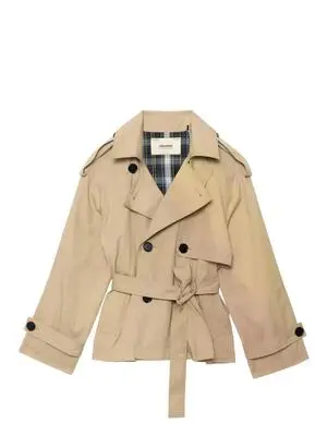 Zadig&Voltaire Kivana Organic Cotton Double-breasted Trench Jacket - Neutrals