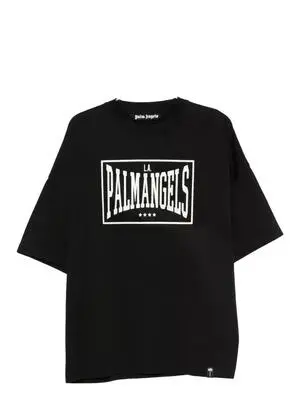 Palm Angels Vintage Box Logo Printed Short-sleeve T-shirt - Black
