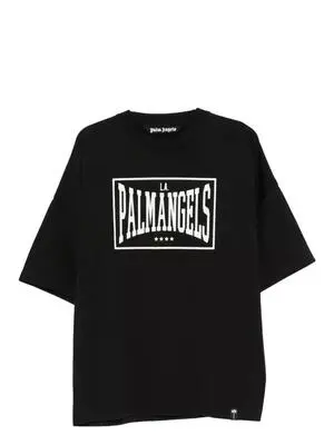 Palm Angels Vintage Box Logo Printed Short-sleeve T-shirt - Black