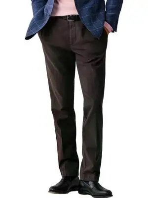 HACKETT  Devon Textured Chinos - Brown