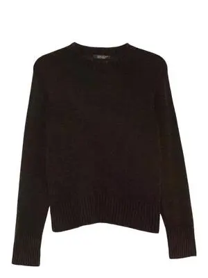 ARAGONA Ribbed-trim Sweater - Brown
