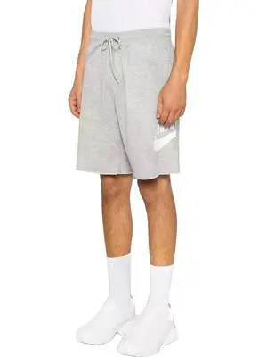 Nike Logo-print Drawstring Track Shorts - Grey