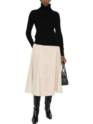 ARAGONA Ribbed-trim Roll Neck Sweater - Black