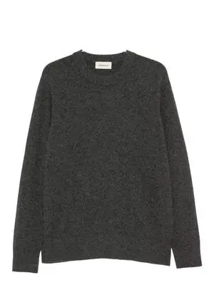 ATOMO FACTORY Crew Neck Sweater With Ribbed Trim - Grey