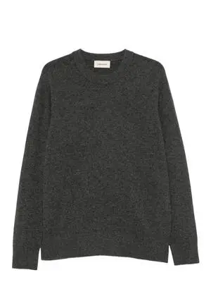 ATOMO FACTORY Crew Neck Sweater With Ribbed Trim - Grey