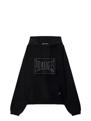 Palm Angels Box Logo Loose Hoodie - Black