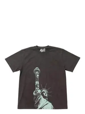 MELT Graphic-print Cotton T-shirt - Black
