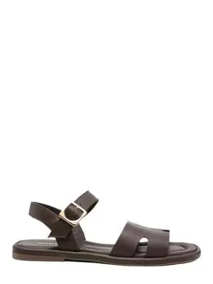 SERGIO MORETTI FIRENZE Buckle-fastening Leather Sandals - Brown
