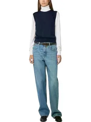 TOD'S Silk-blend Knit Top - Blue