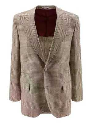 Brunello Cucinelli Check-pattern Blazer - Neutrals