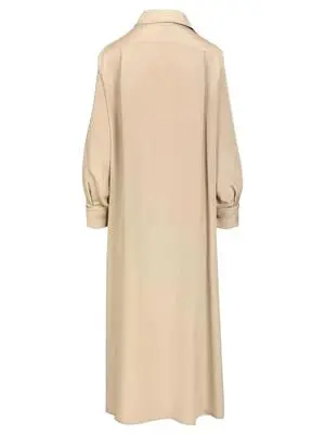 Max Mara Silk Midi Dress - Neutrals