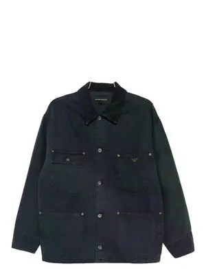 Emporio Armani Corduroy Collar Jacket - Blue